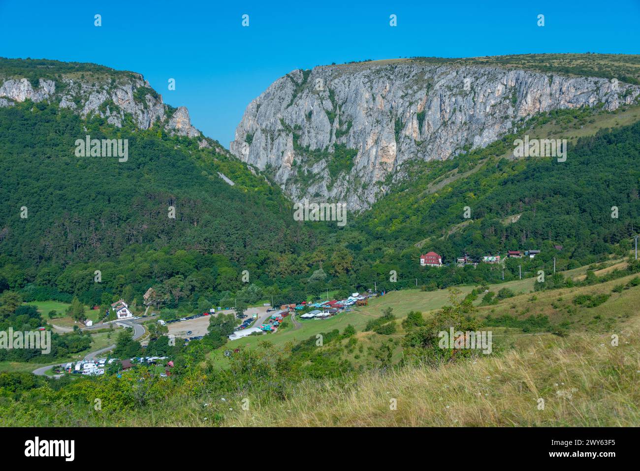 Panorama view of Turda gorge in Romania Stock Photo - Alamy