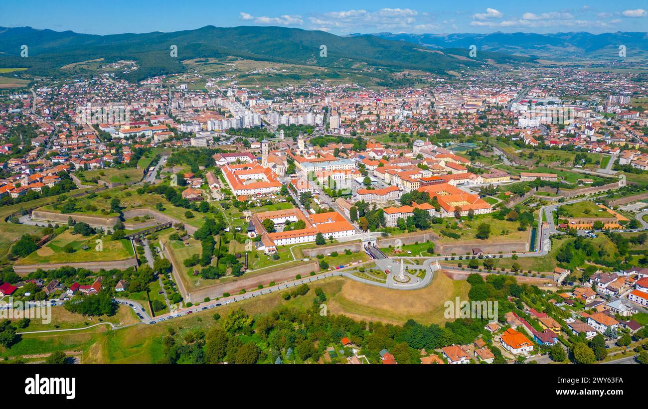 Panorama view of Romanian town Alba Iulia Stock Photo - Alamy
