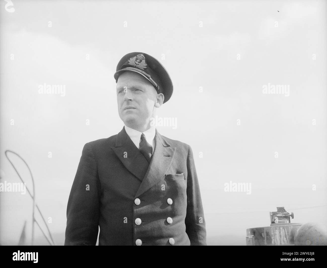 COMMANDER OF CORVETTE WHICH ATTACKED ATLANTIC BOAT PACK. 15 APRIL 1943 ...