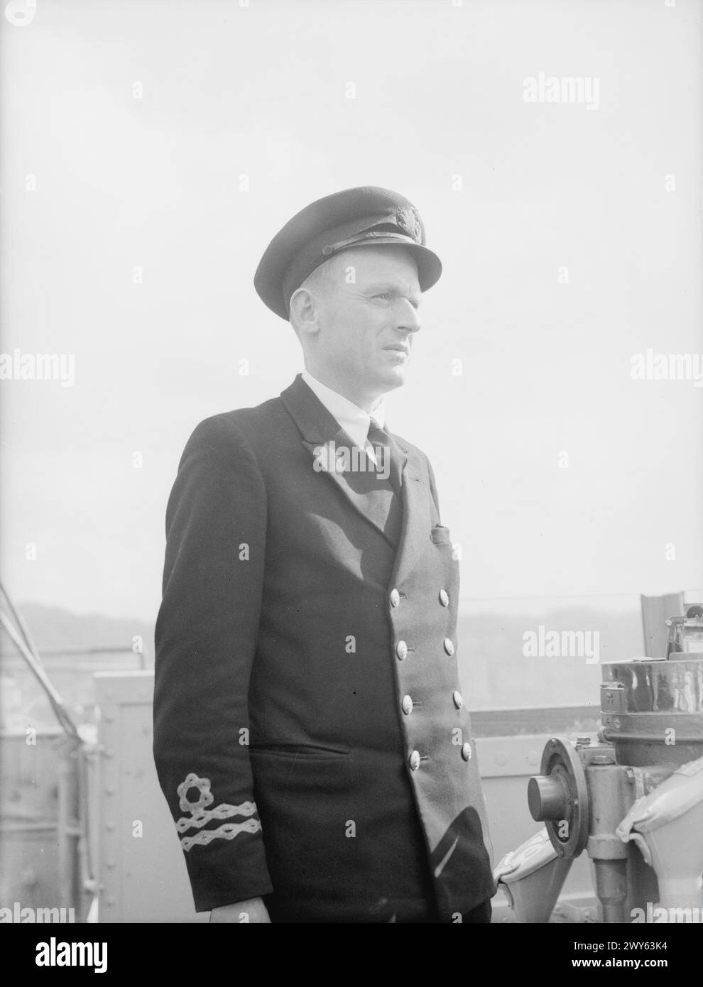 COMMANDER OF CORVETTE WHICH ATTACKED ATLANTIC BOAT PACK. 15 APRIL 1943 ...