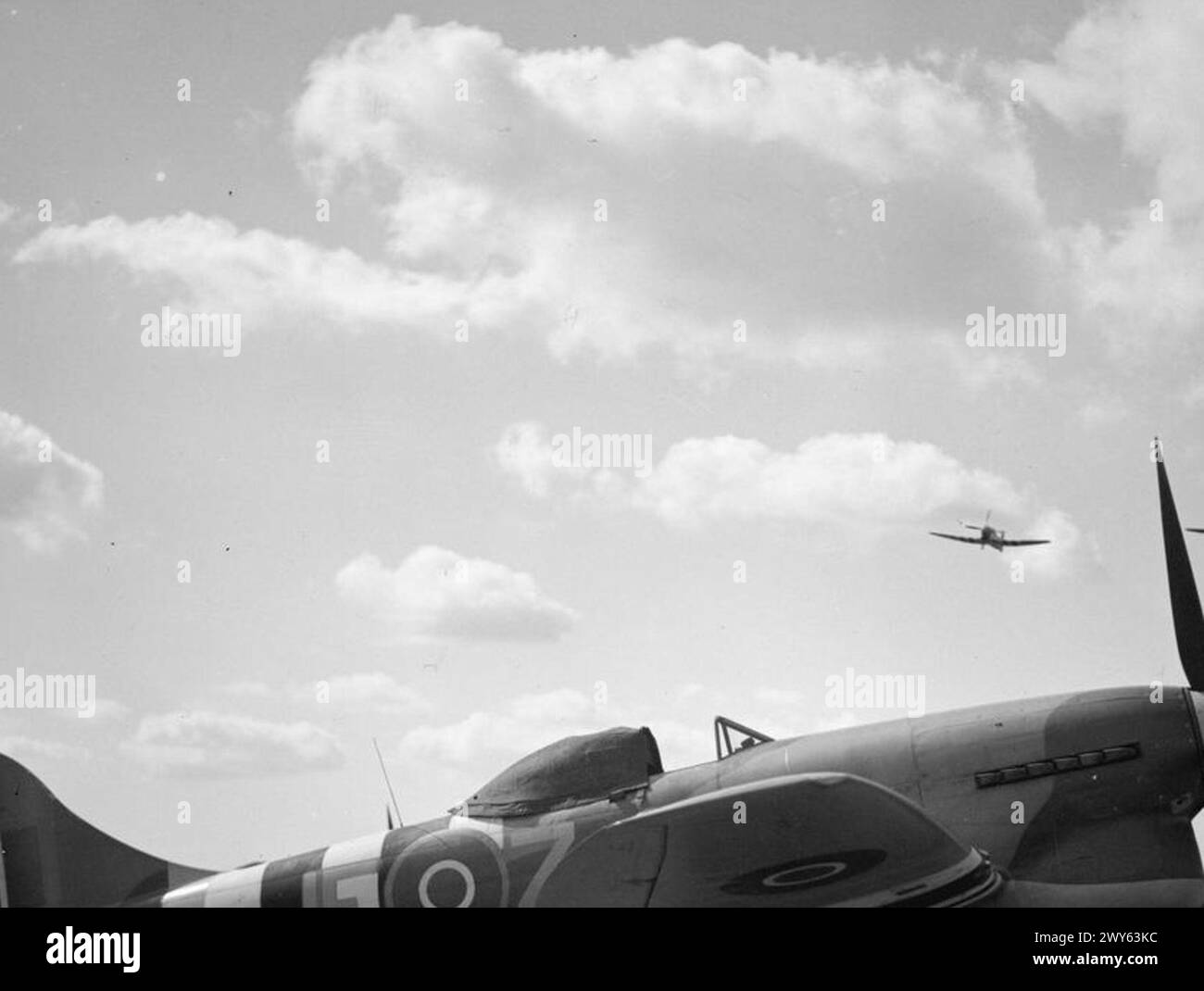 Tempest Mark V, JN682 'JF-Z', of No. 3 Squadron RAF is parked at ...