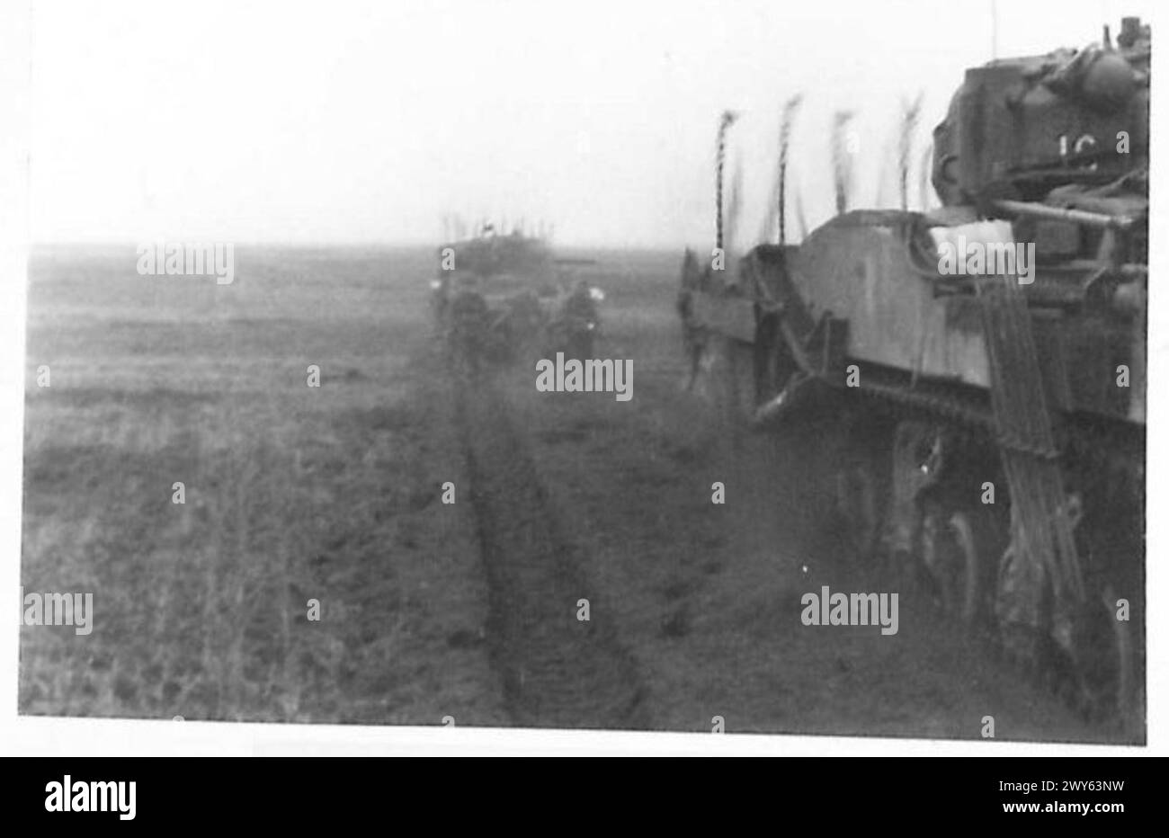 THE NEW OFFENSIVE ON THE WESTERN FRONT - Flail tanks in action beating ...