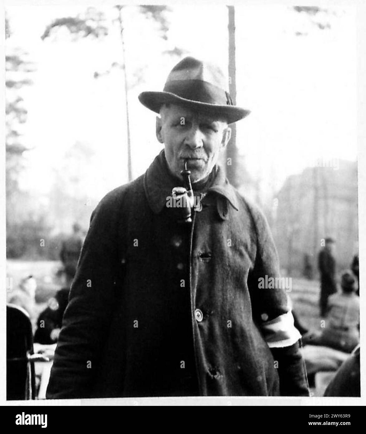 GERMAN REFUGEES - German, complete with the famous pipe. , British Army ...