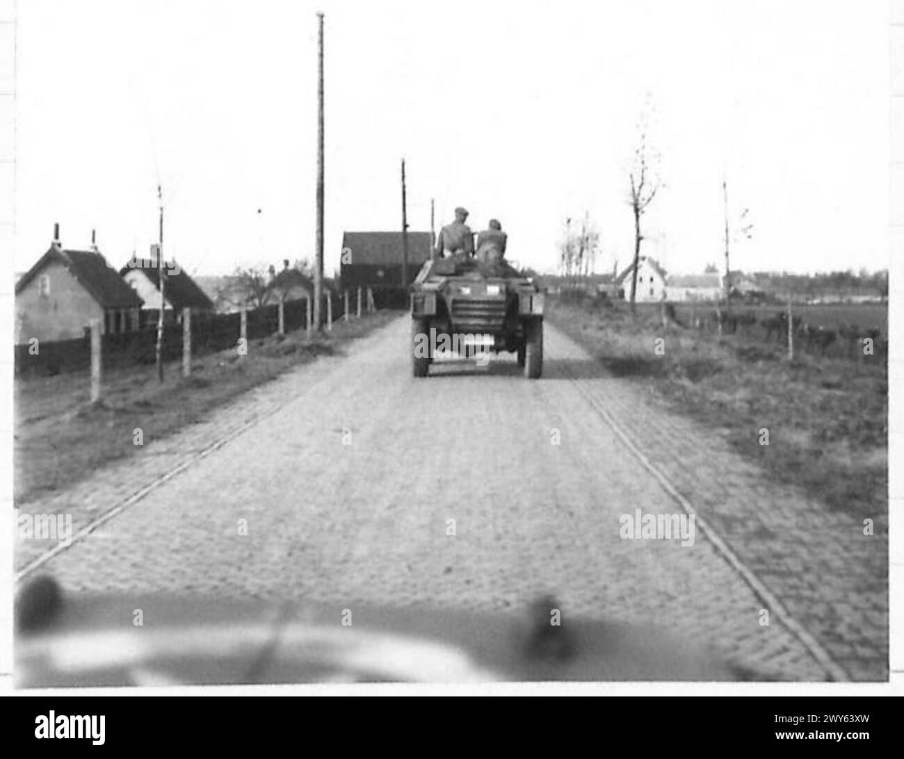 An armoured car transported the ADC of the 49th Division and a Dutch ...