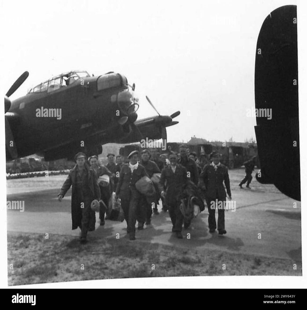 EX-BRITISH POWs RETURNING HOME BY AIR - In their groups of 24 they ...