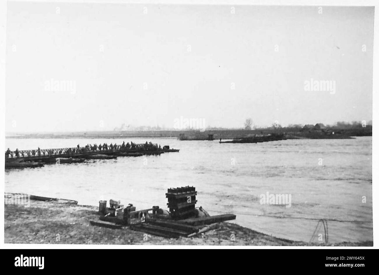 RHINE CROSSING - D plus 1 - the last stages of the building of the ...