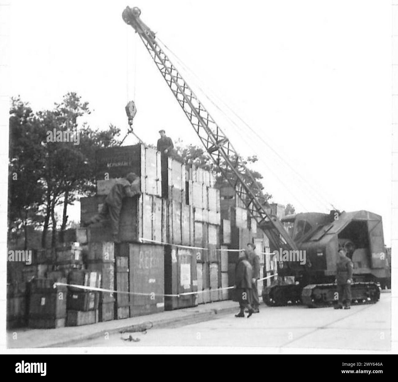 Ordnance crates Black and White Stock Photos & Images - Alamy