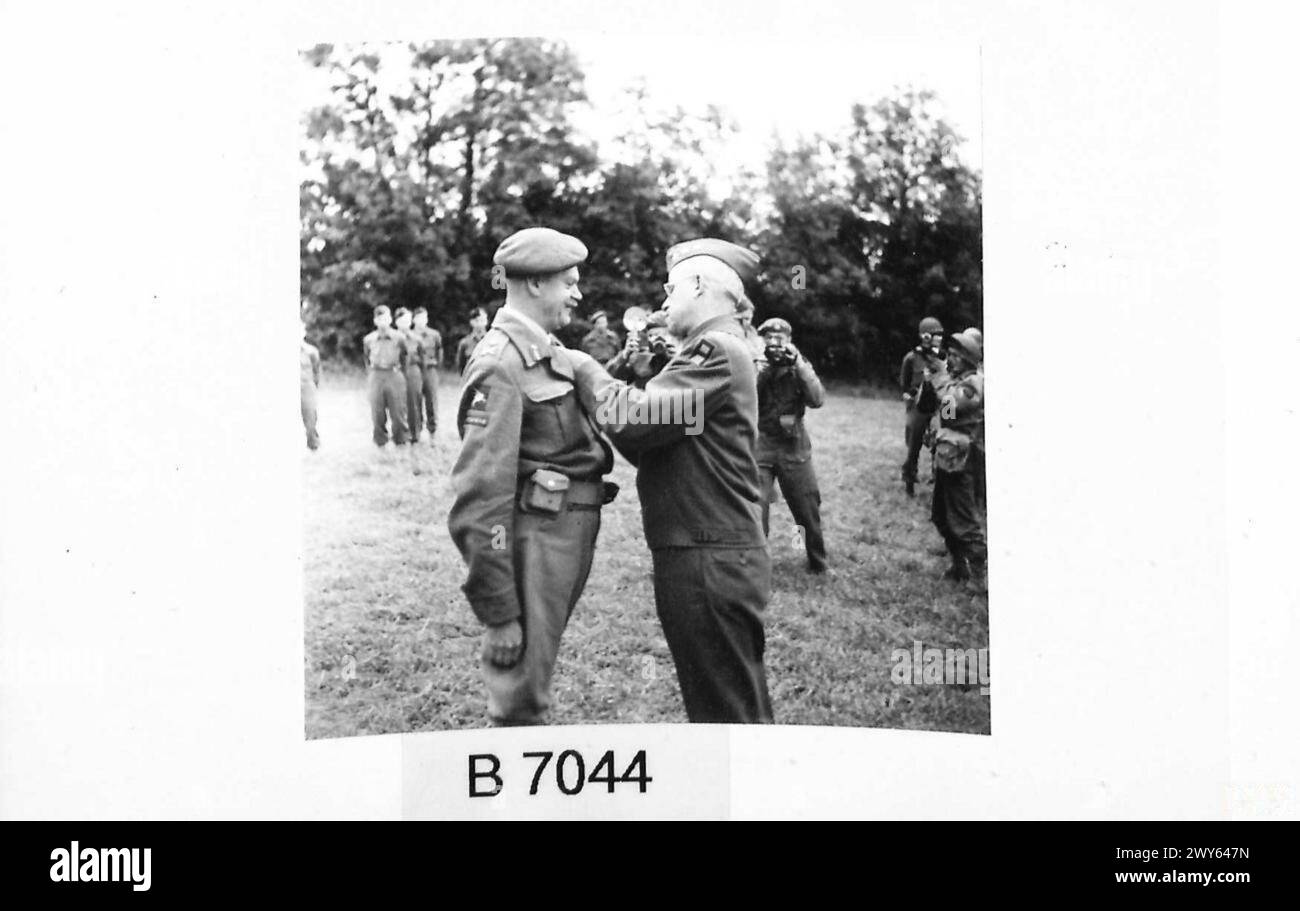 General Bradley awards Major General R.N. Gale, OBE, MC, commander of ...