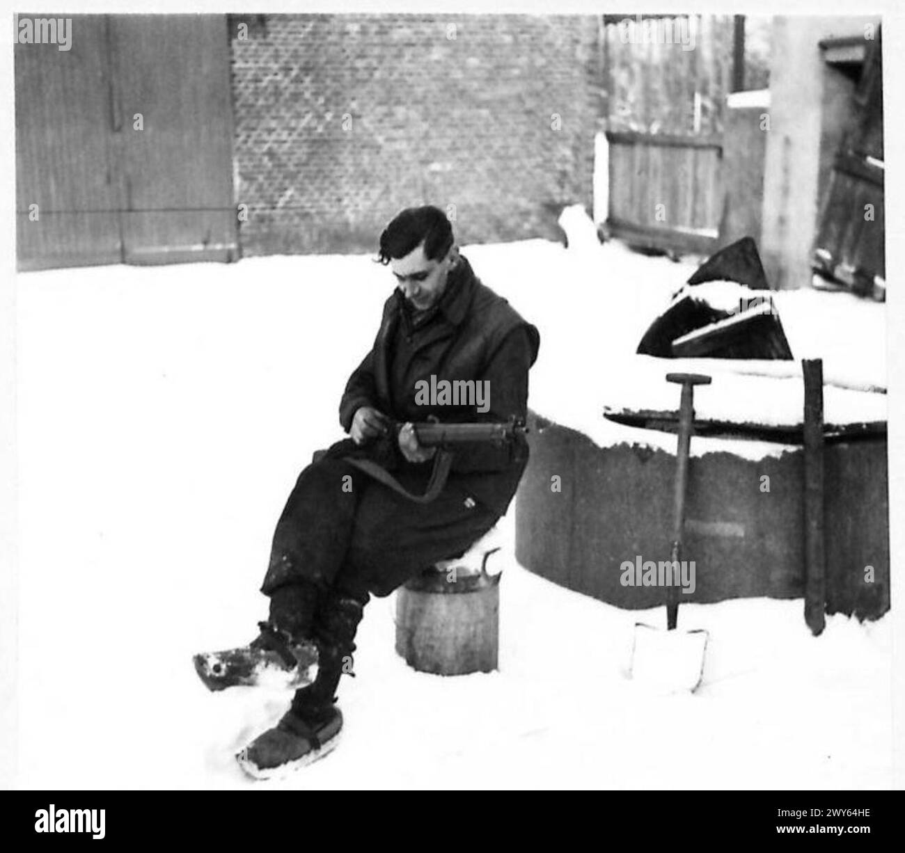 Private E. Simmons of the British Army at Windmill Lane, Smethwick ...