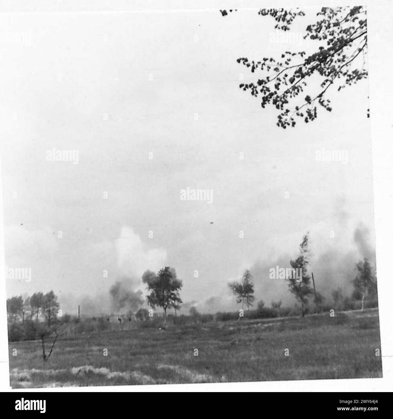 THE ELBE BRIDGEHEAD - Bombs from enemy aircraft landing at the ...