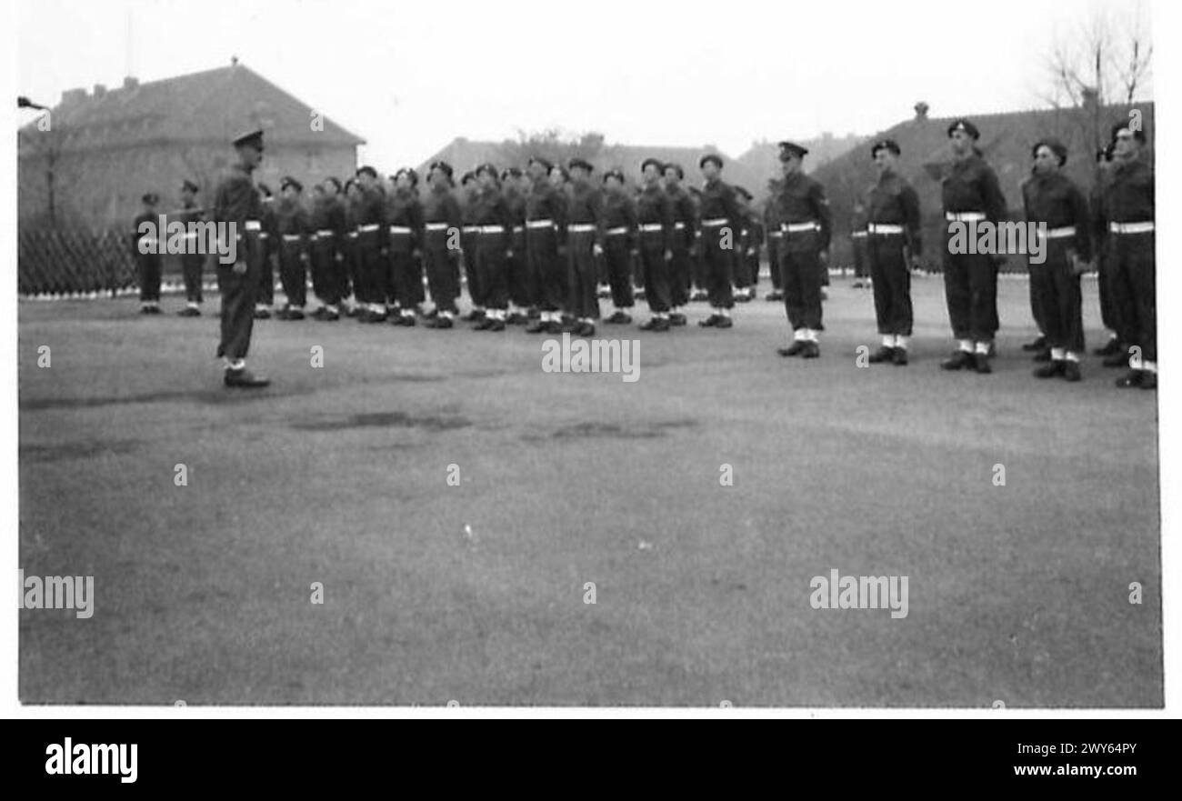 The British Army of the Rhine conducts a morning parade at the Corps of ...