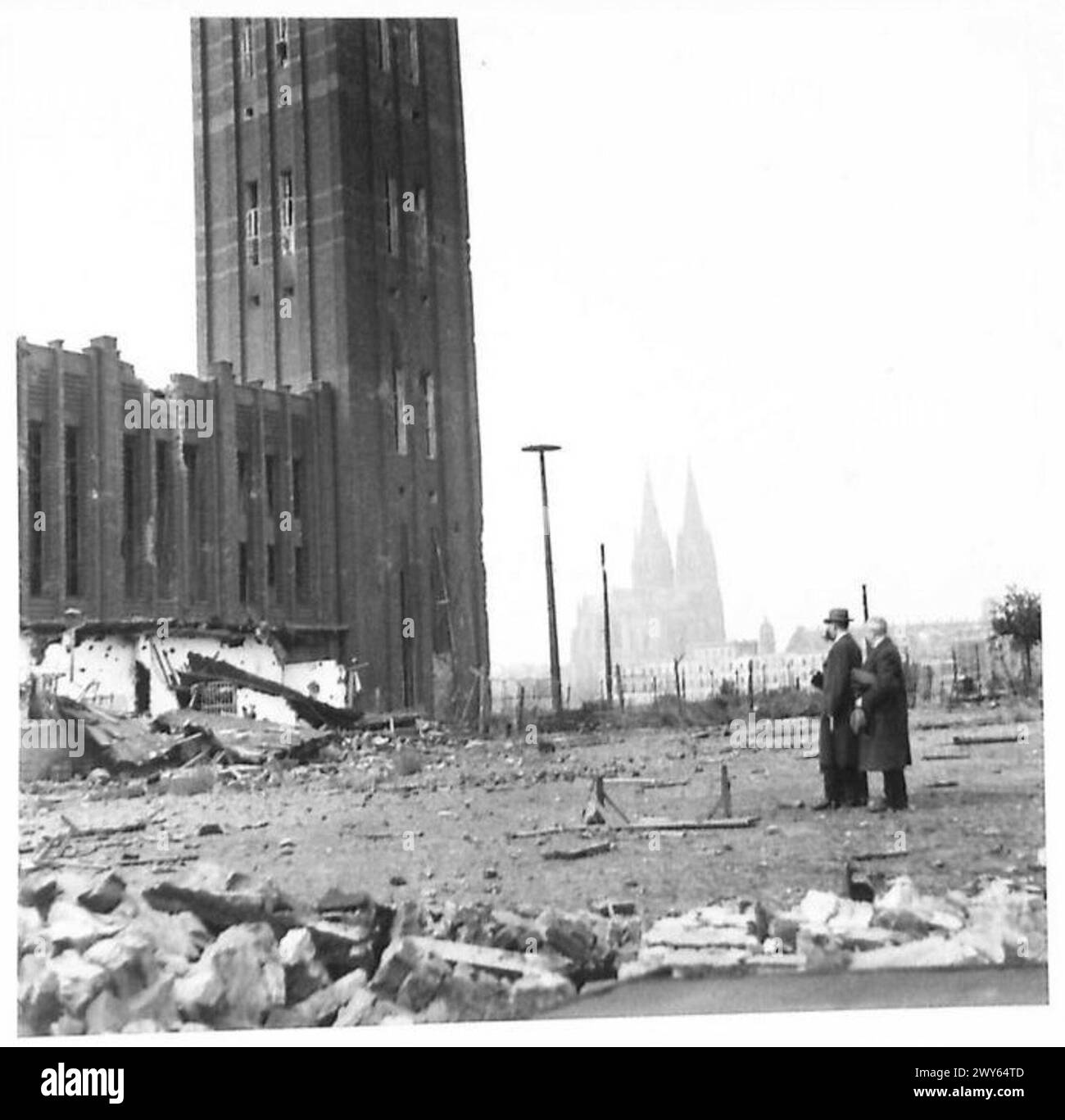The Oberbürgermeister and associates inspect the building where he was ...