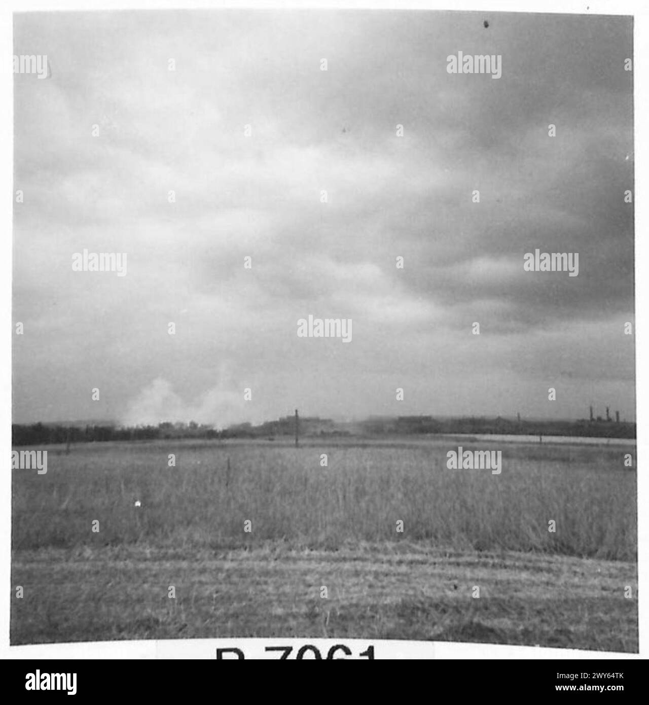 CAEN - VARIOUS - A photograph taken during an RAF raid on a wood near ...