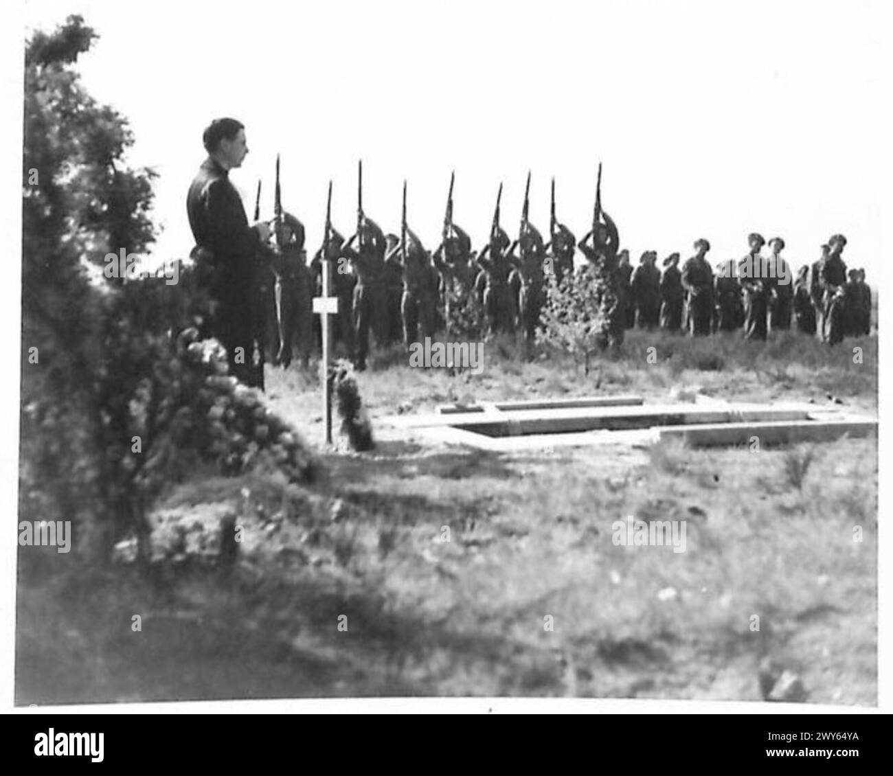 Field Marshal Montgomery attends the funeral of Major Charles Sweeney ...