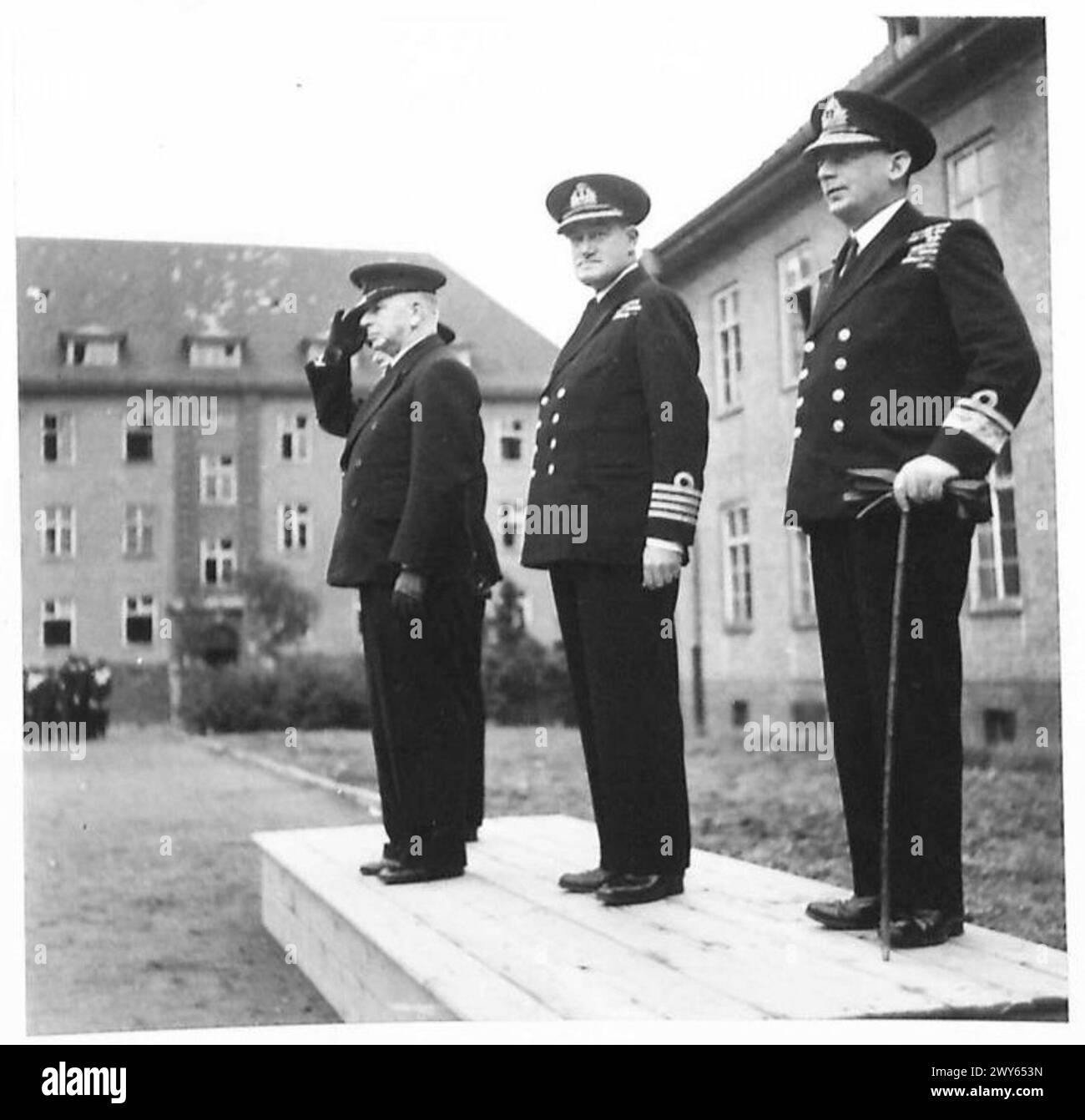 The First Lord inspects and receives the salute from the company of ...