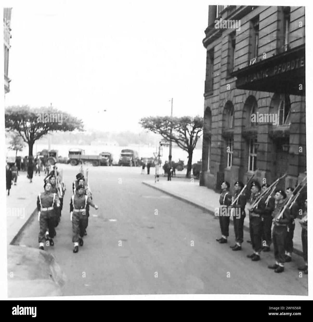 British Army reconnaissance units are shown on parade as the new guard ...