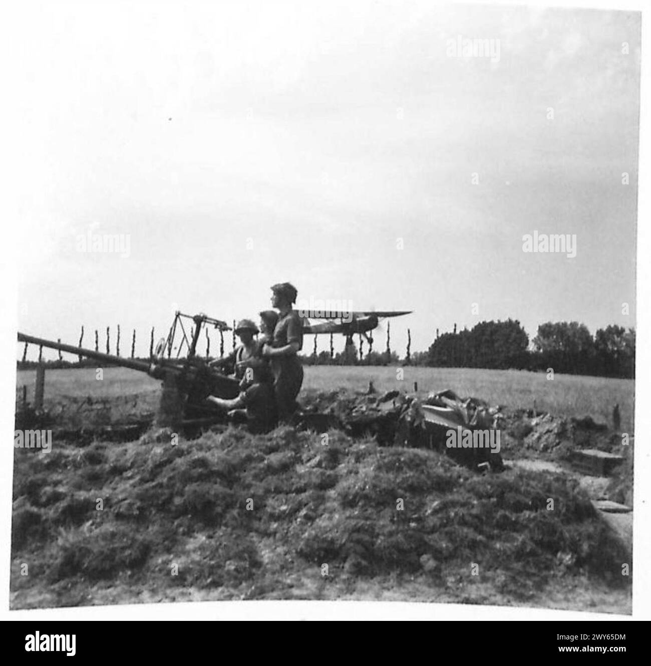 AIR OBSERVATION FOR THE ARTILLERY - An Auster takes off to observe for ...