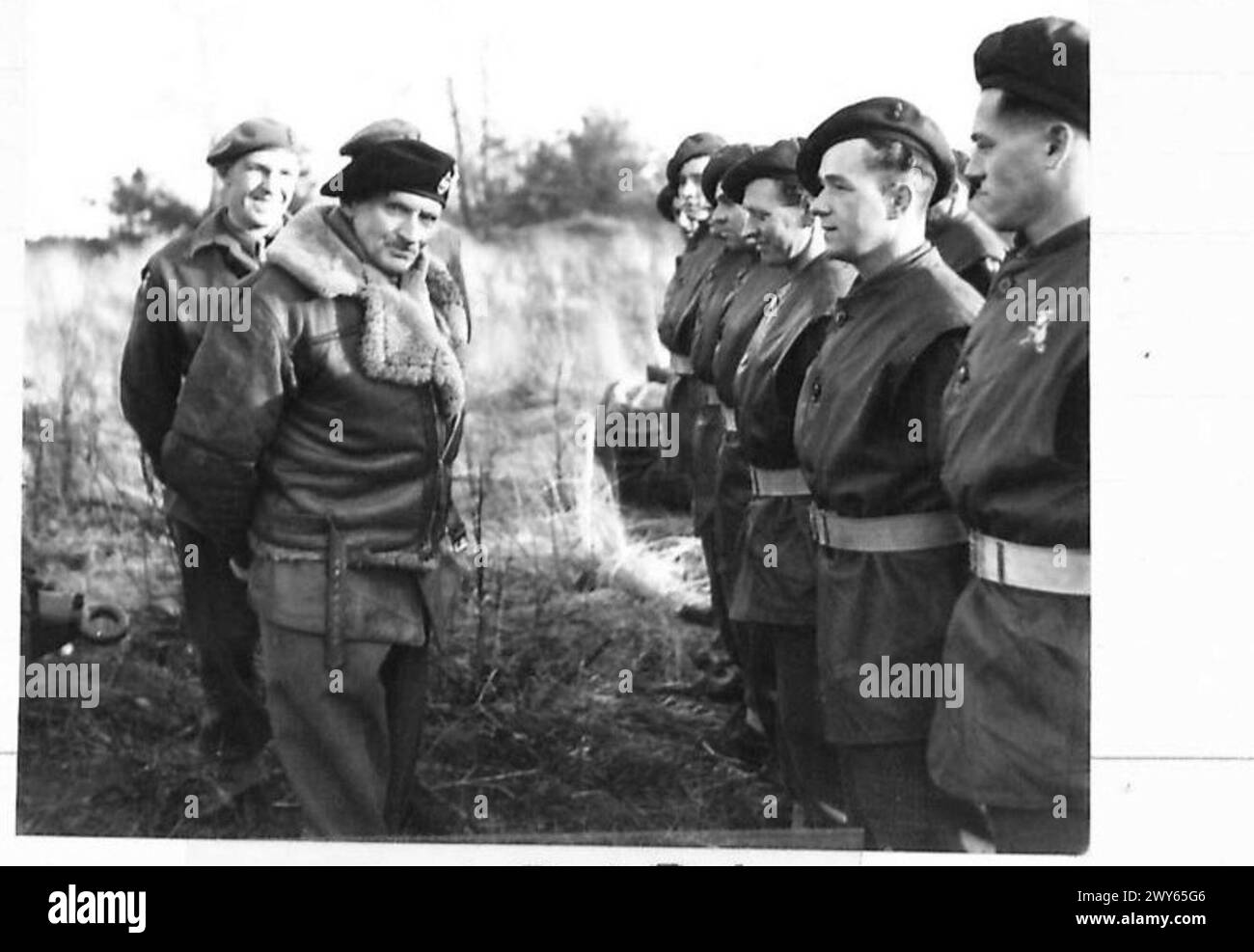 Field Marshal Montgomery speaks with gunners of the 2nd Army's heavy ...