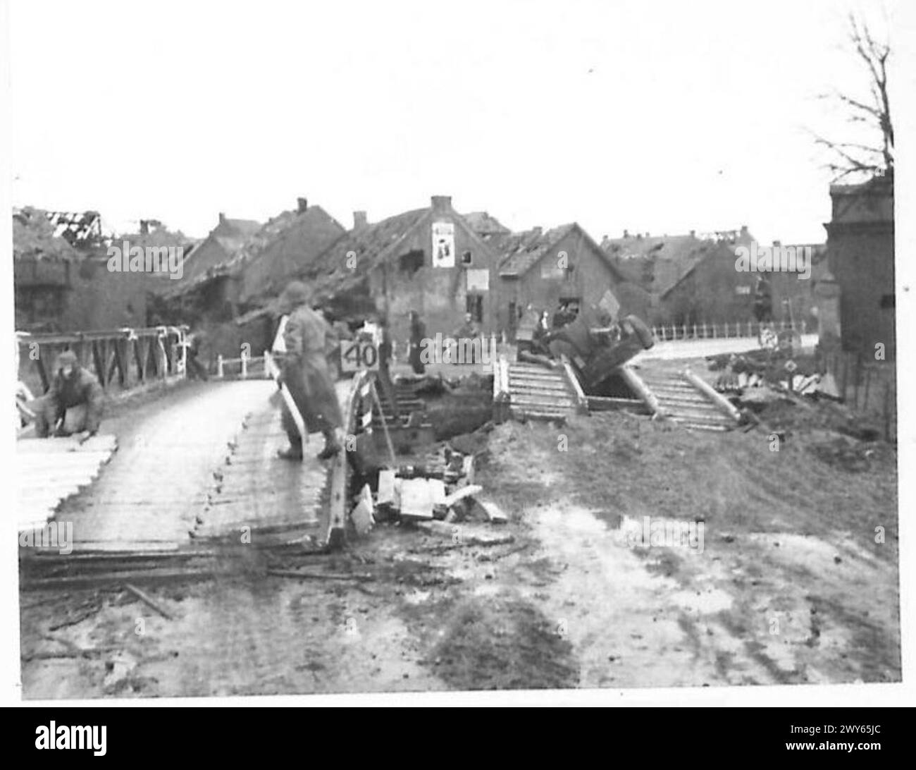 12 CORPS ADVANCE - A Bailey Bridge and tank transported bridge in the ...