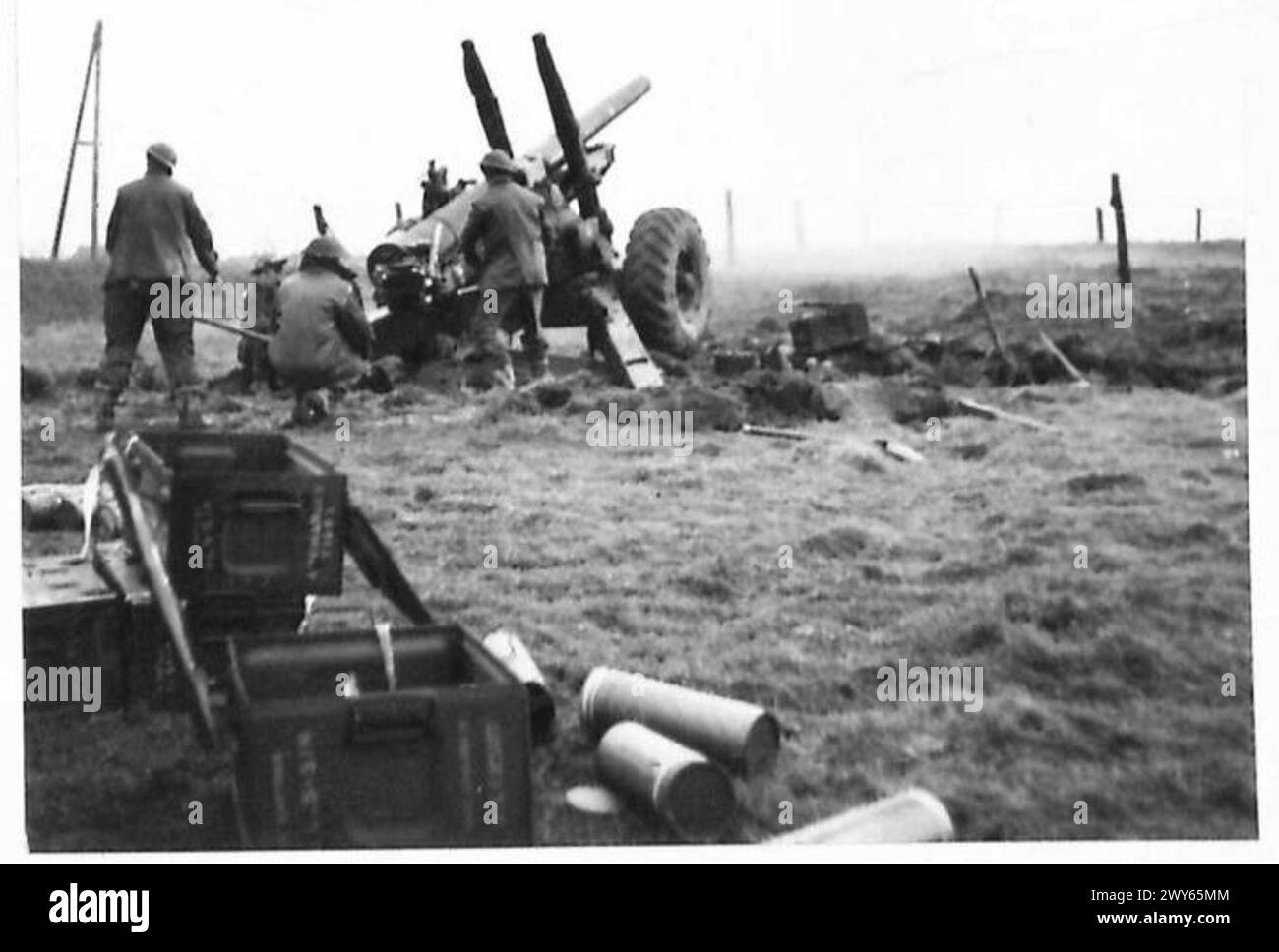 THE BRITISH ARMY IN NORTH-WEST EUROPE 1944-1946 - A 5.5 in. gun lends ...