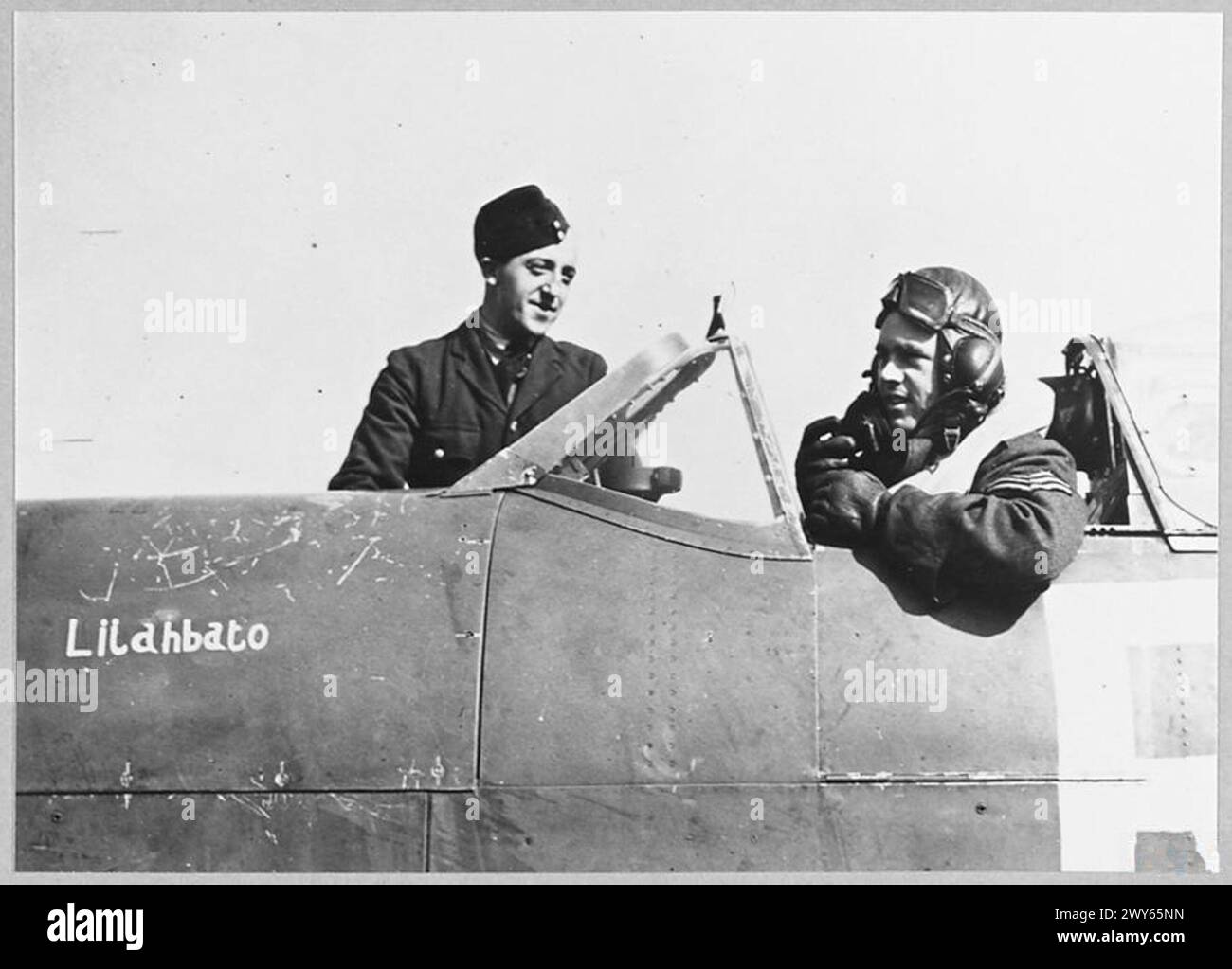 The Basutoland Squadron is pictured with its named aircraft and pilot ...