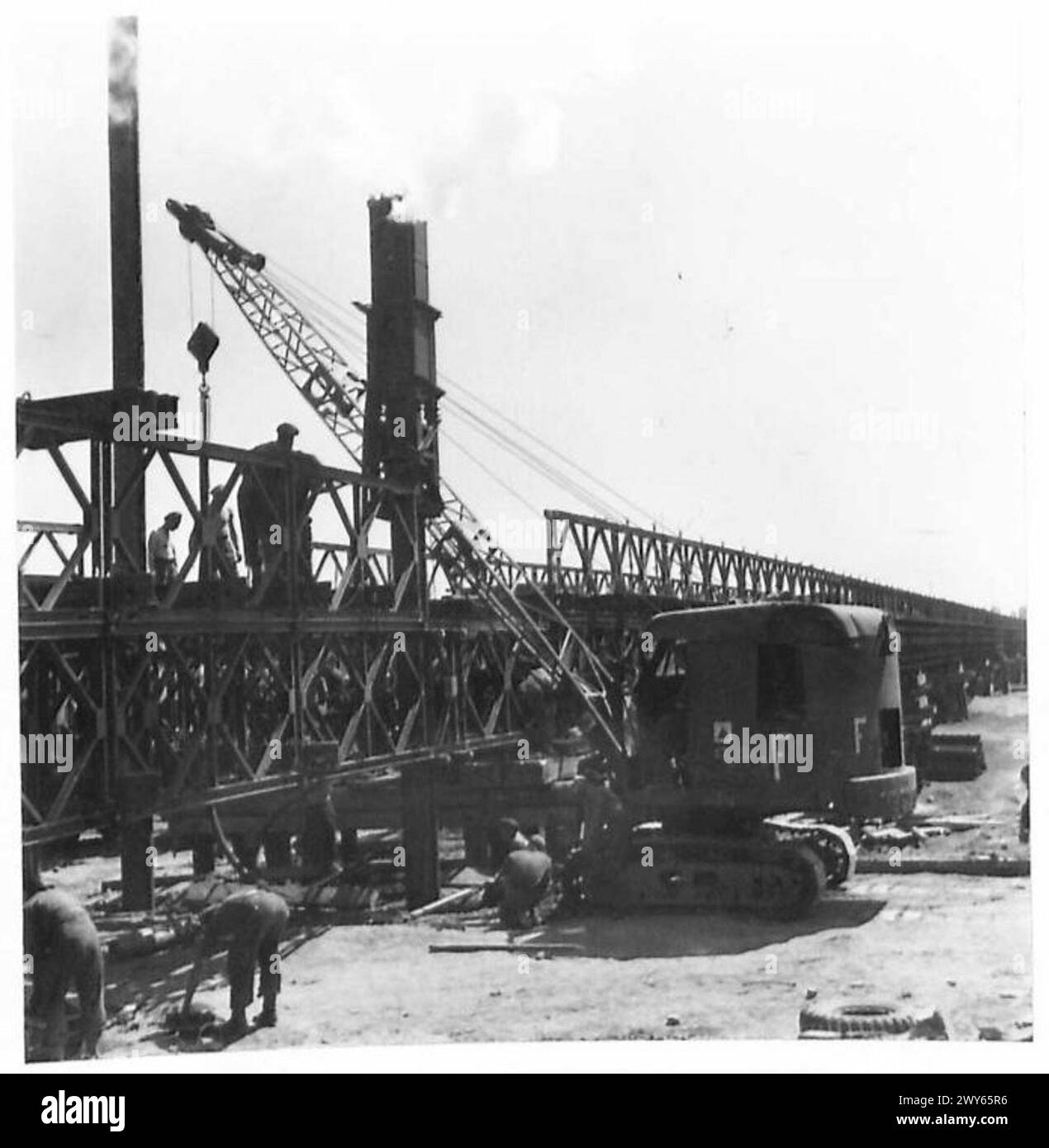 PERMANENT RHINE BRIDGES - The last section being put into position to ...