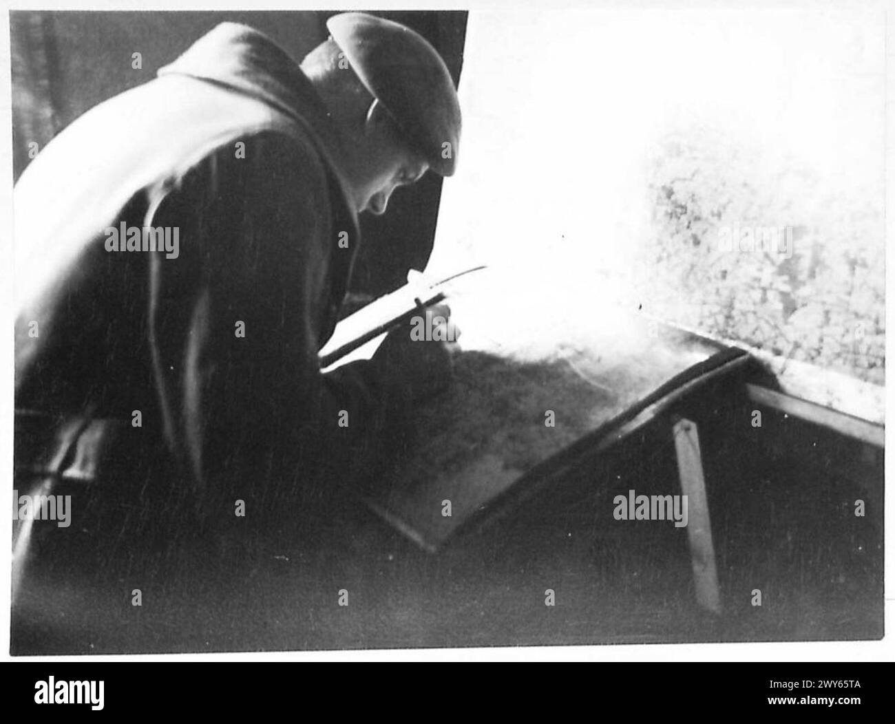 CHECKING LOCATIONS - The conference over, a liaison officer gets final ...