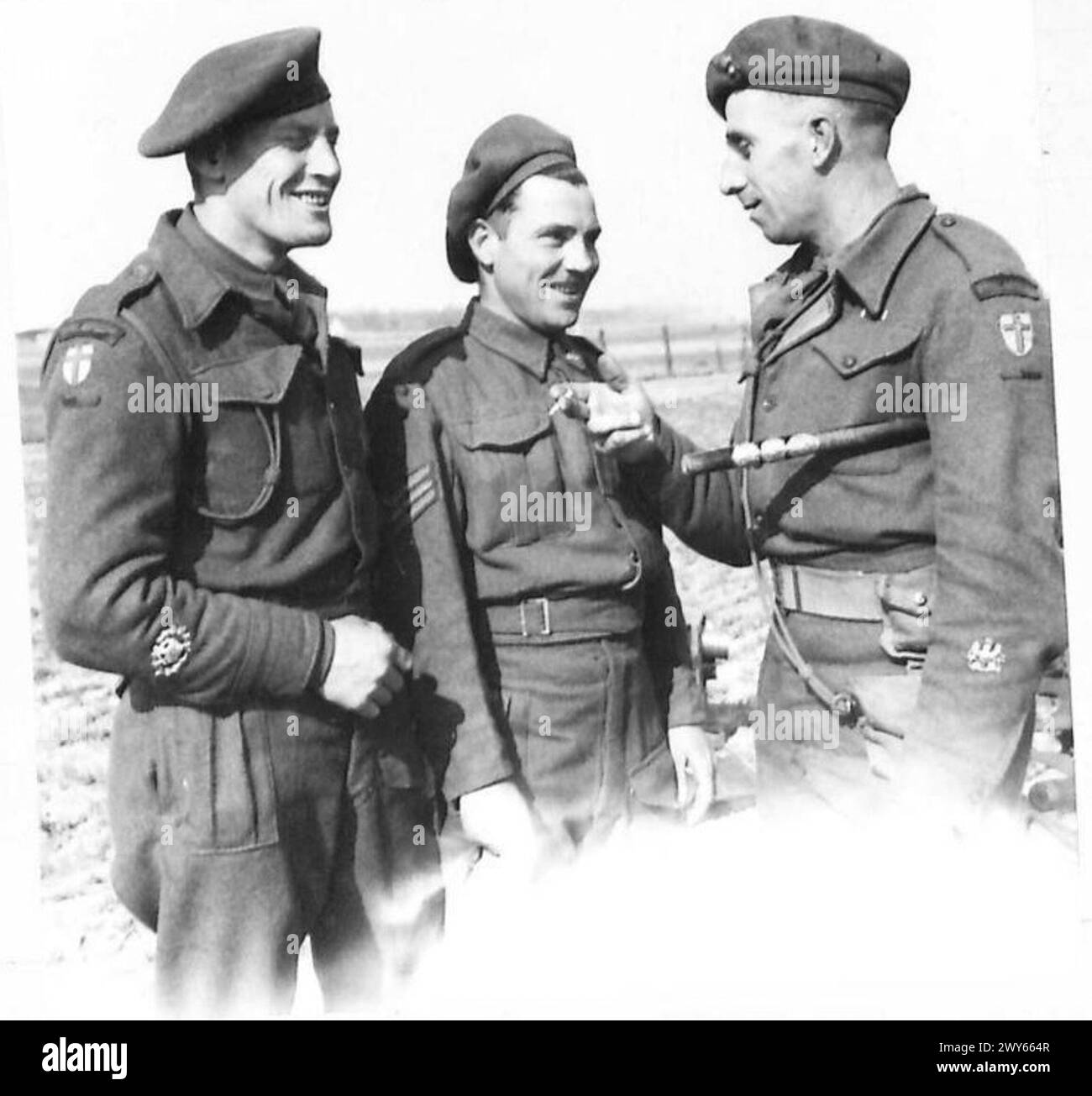 ASSEMBLING FOR THE RHINE BATTLE - Three of the oldest members of the ...