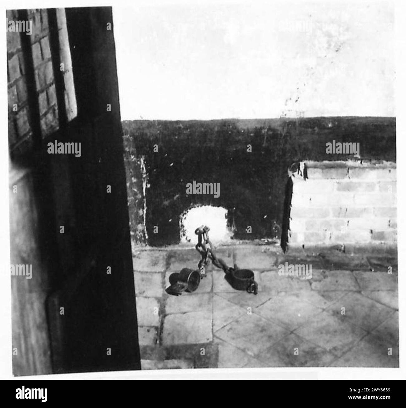 PRISON CAMP AT BREEDONCK - One of the very small cells showing the ...