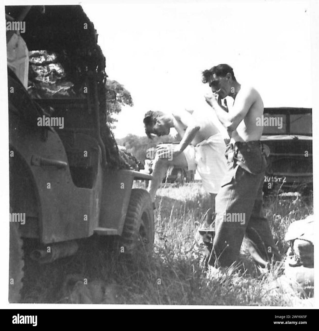 SCENES FROM NORMANDY - VARIOUS - Two Military Policemen of 69th Brigade ...