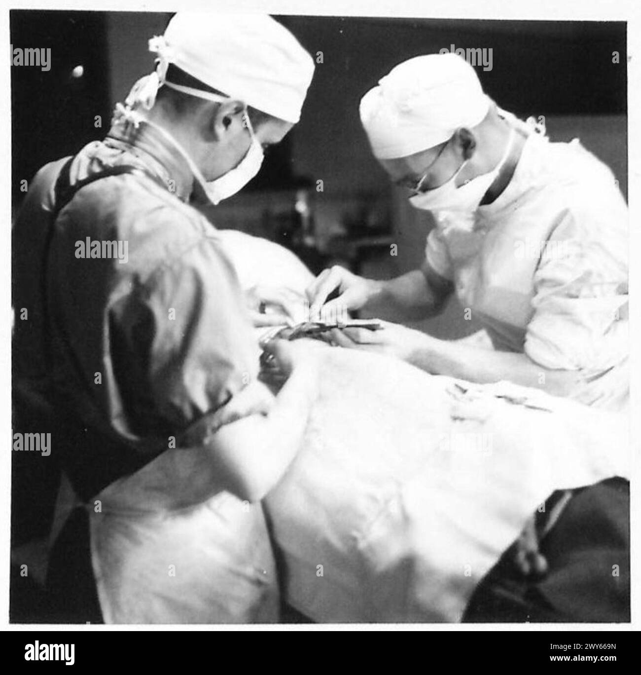 THE PRICE OF VICTORY - During an operation, showing the patient's leg ...