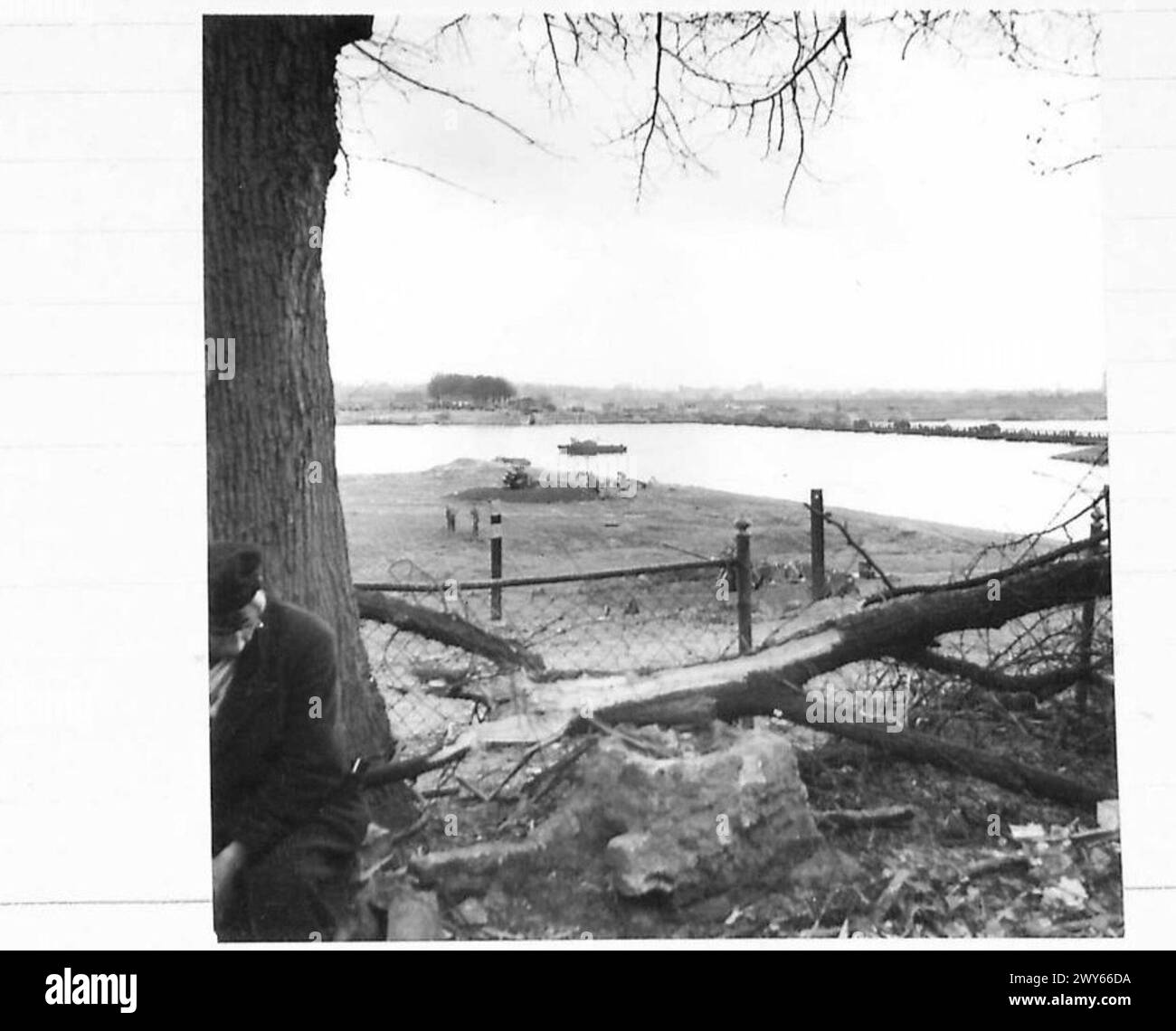 MISCELLANEOUS - A view of the Rhine bridges with Xanten in the ...