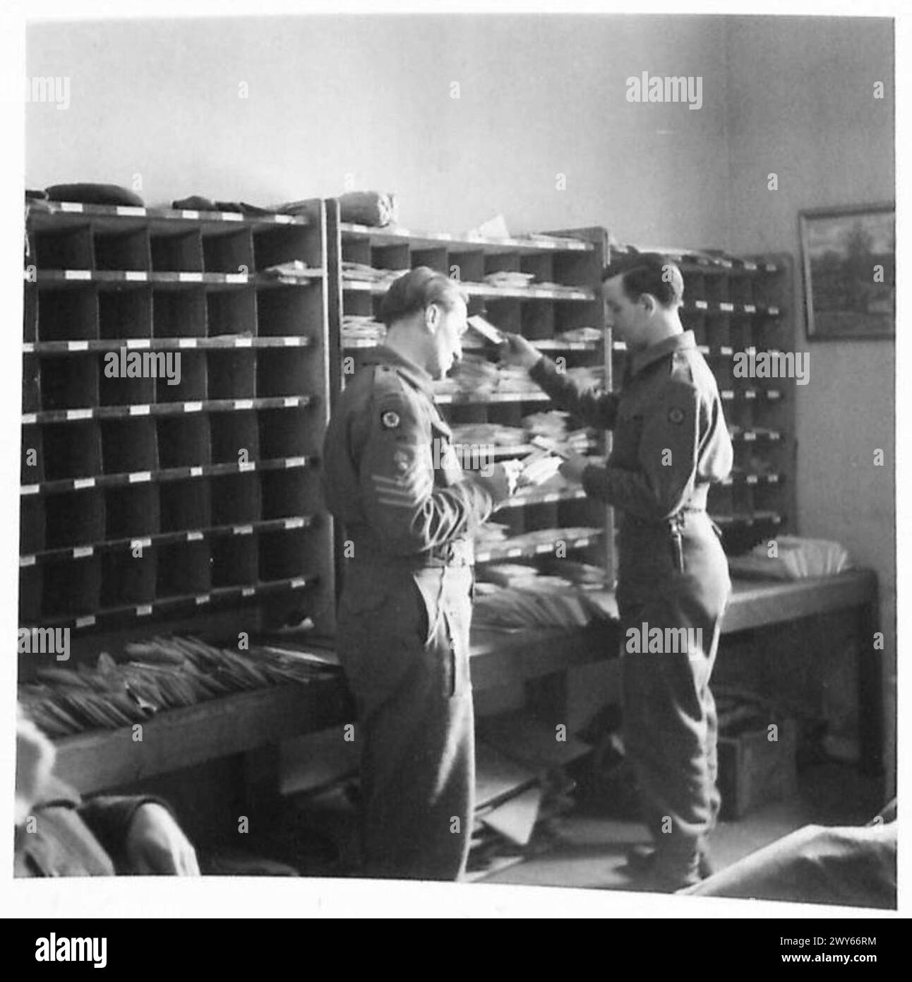 Postal office inside Black and White Stock Photos & Images - Alamy