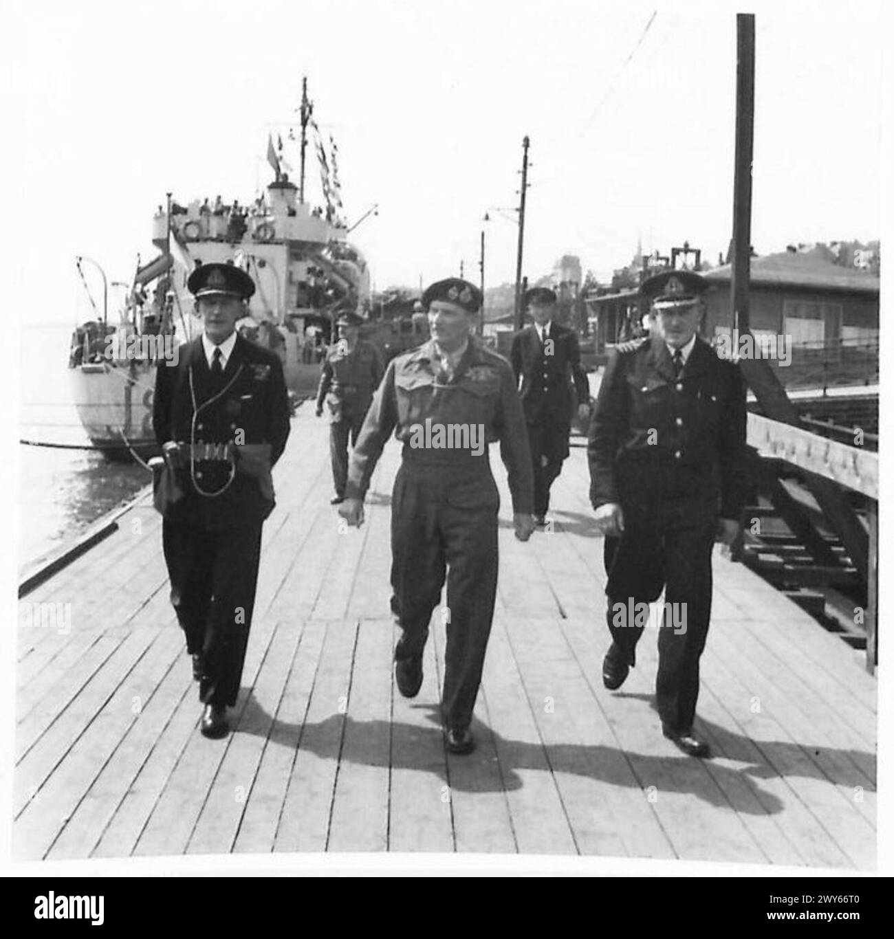 FIELD MARSHAL MONTGOMERY VISITS HAMBURG - The C-in-C arriving at the ...