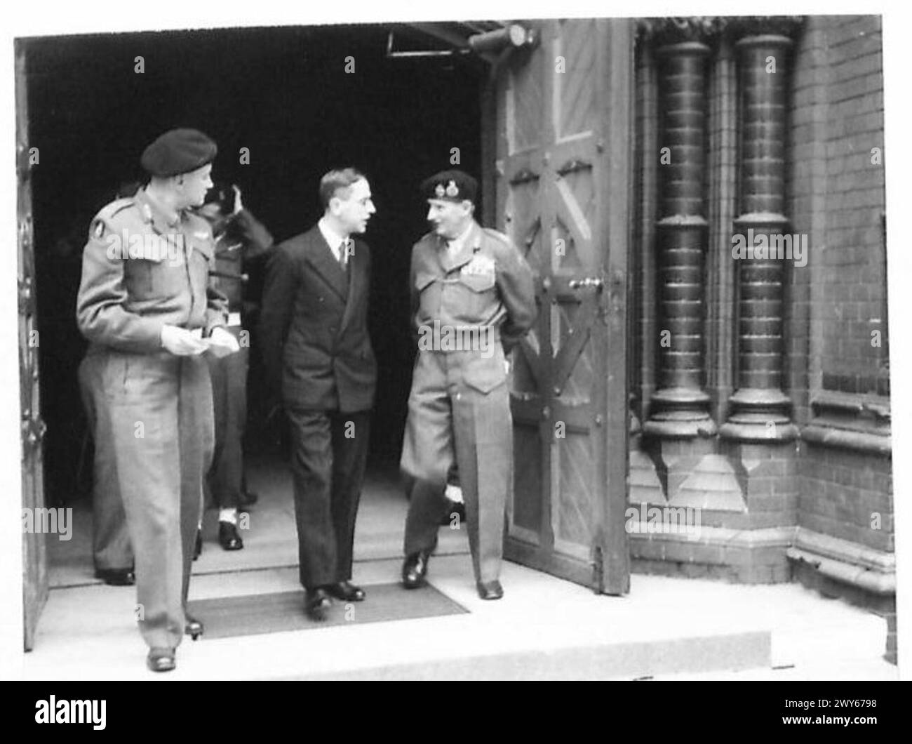 Field Marshal Montgomery, Major General Lyne, and Sir William Strang ...