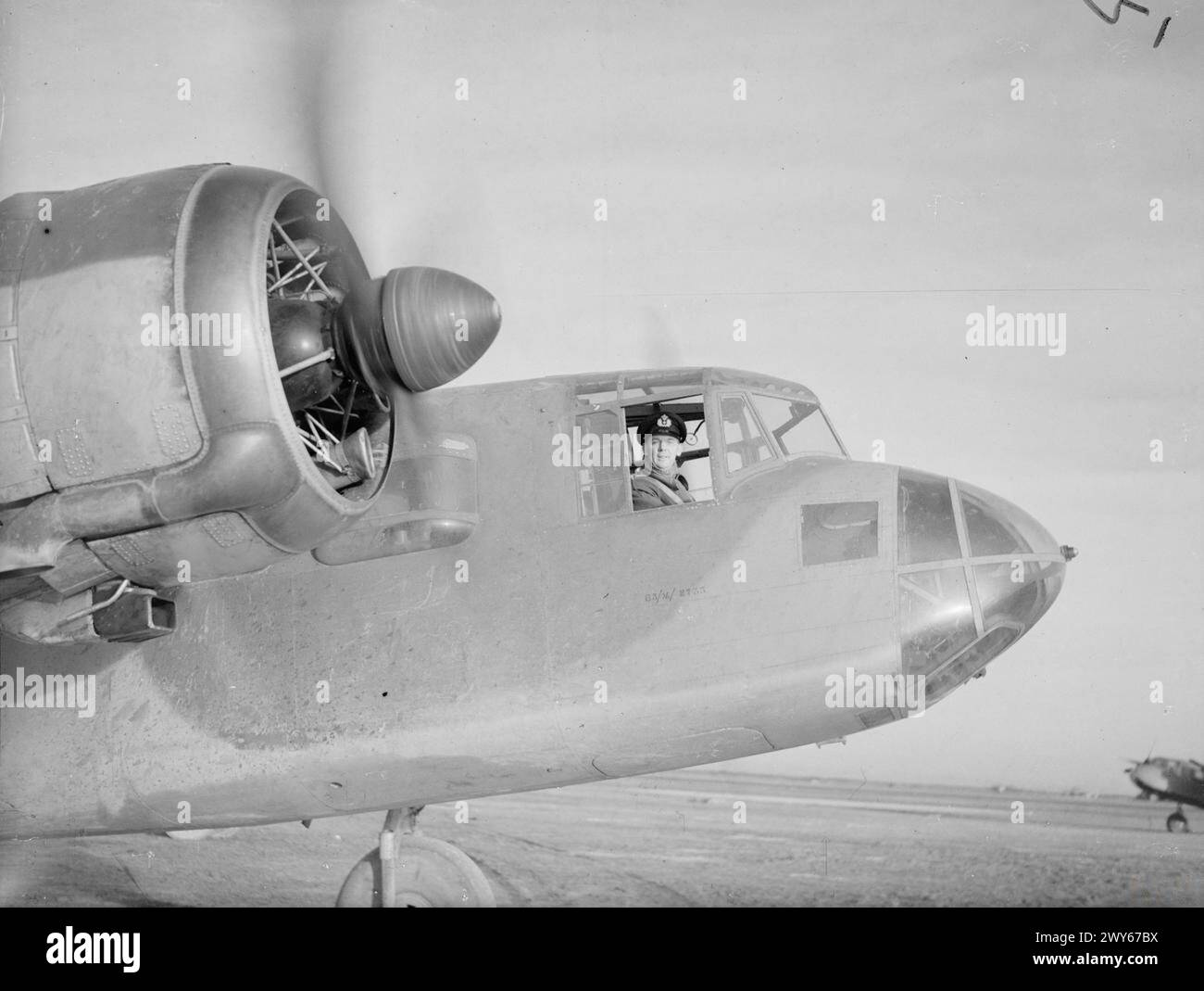 A Dutch pilot starts the 800hp Bristol Perseus X engines of a No. 1 OTU ...