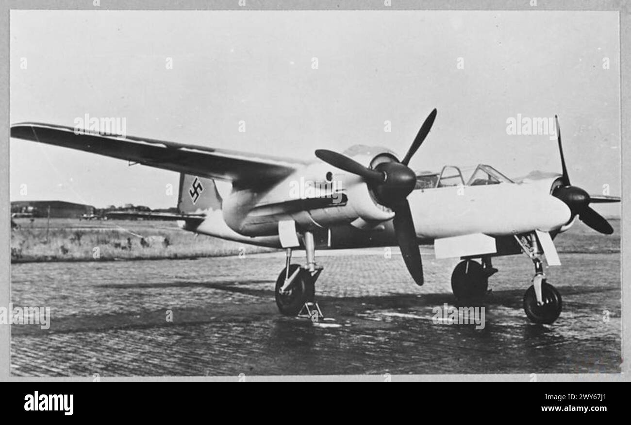 Photograph issued September 1945 shows a Focke Wulf Ta.154 aircraft ...