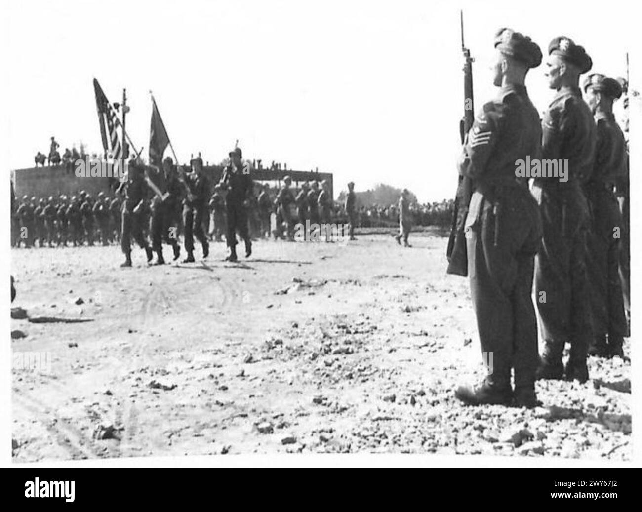 FRIENDSHIP BRIDGE - The U.S. engineer battalion passing the guard of ...