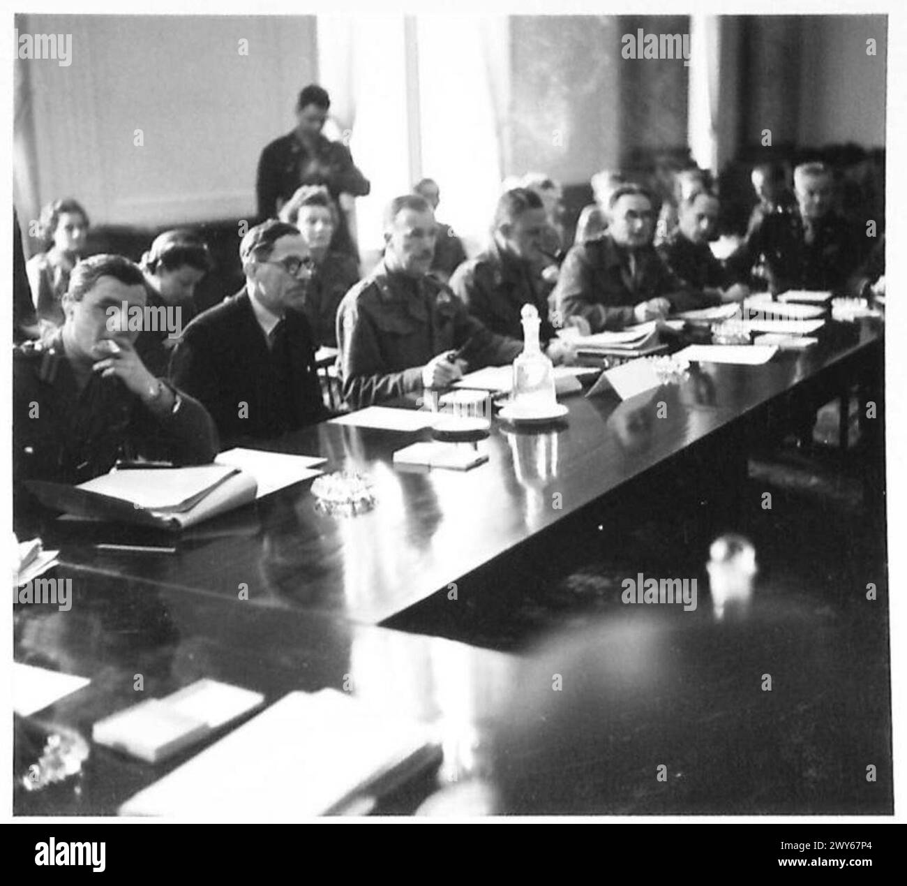 ALLIED CONTROL AUTHORITY - The British members - left to right - facing ...