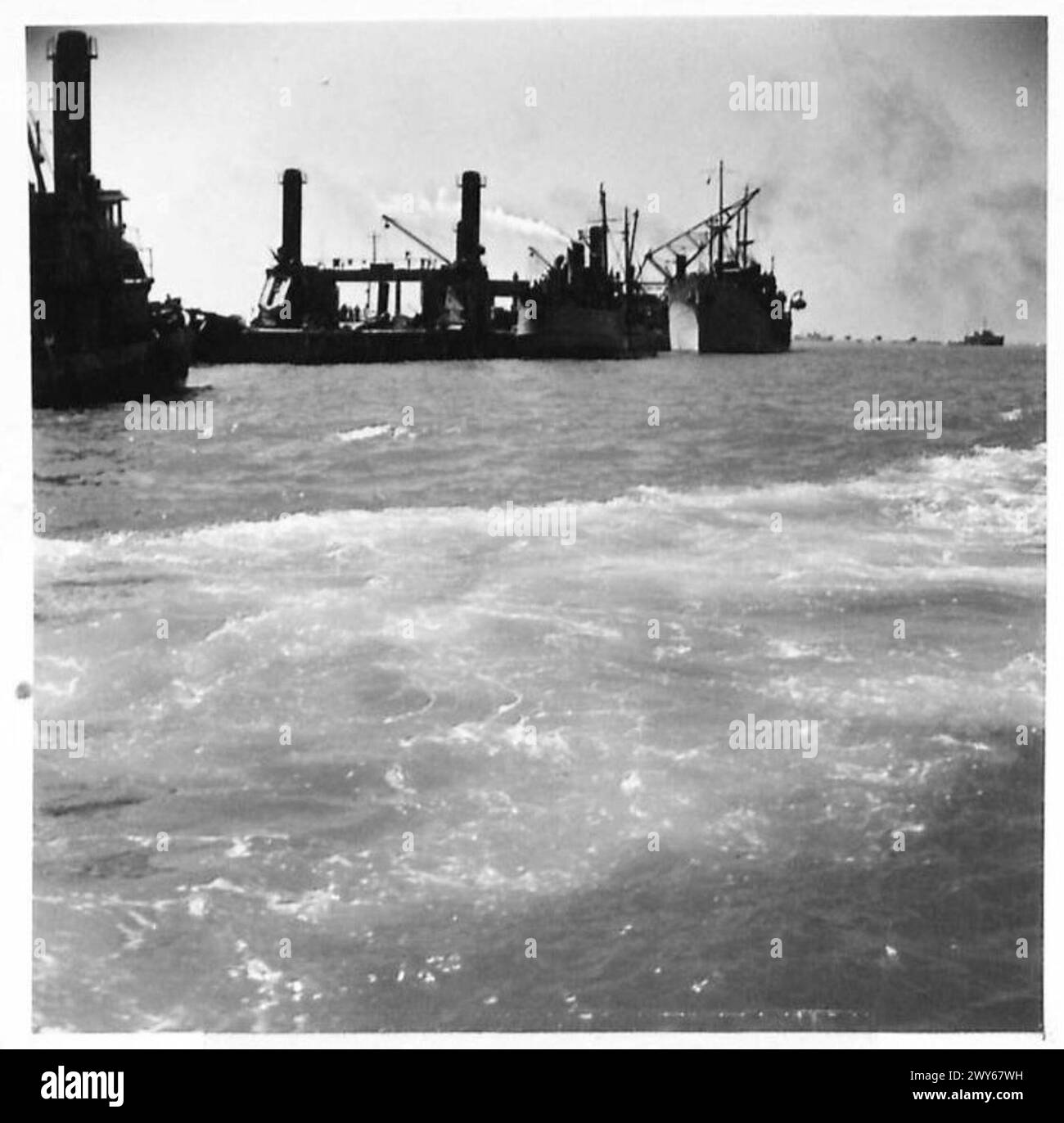 Military vehicle in arromanches Black and White Stock Photos & Images ...
