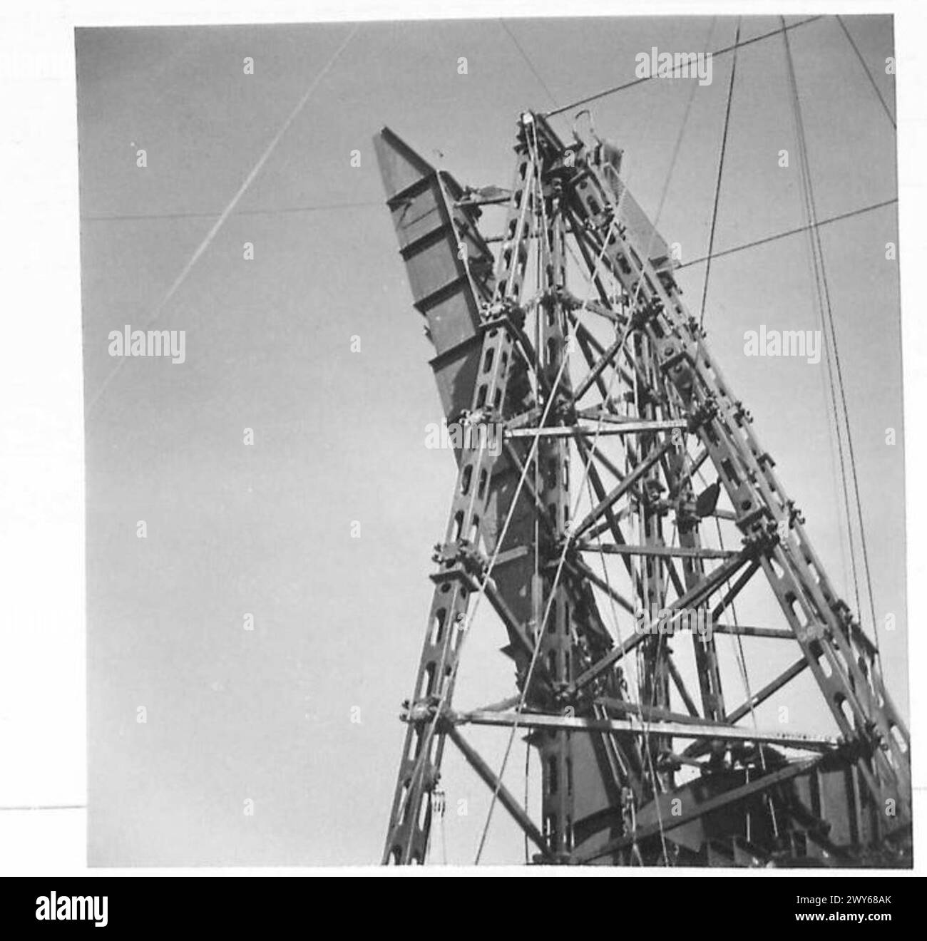 PHOTOGRAPHS OF PREFABRICATED PORT, ETC. - Vee Trestling Tower erected ...