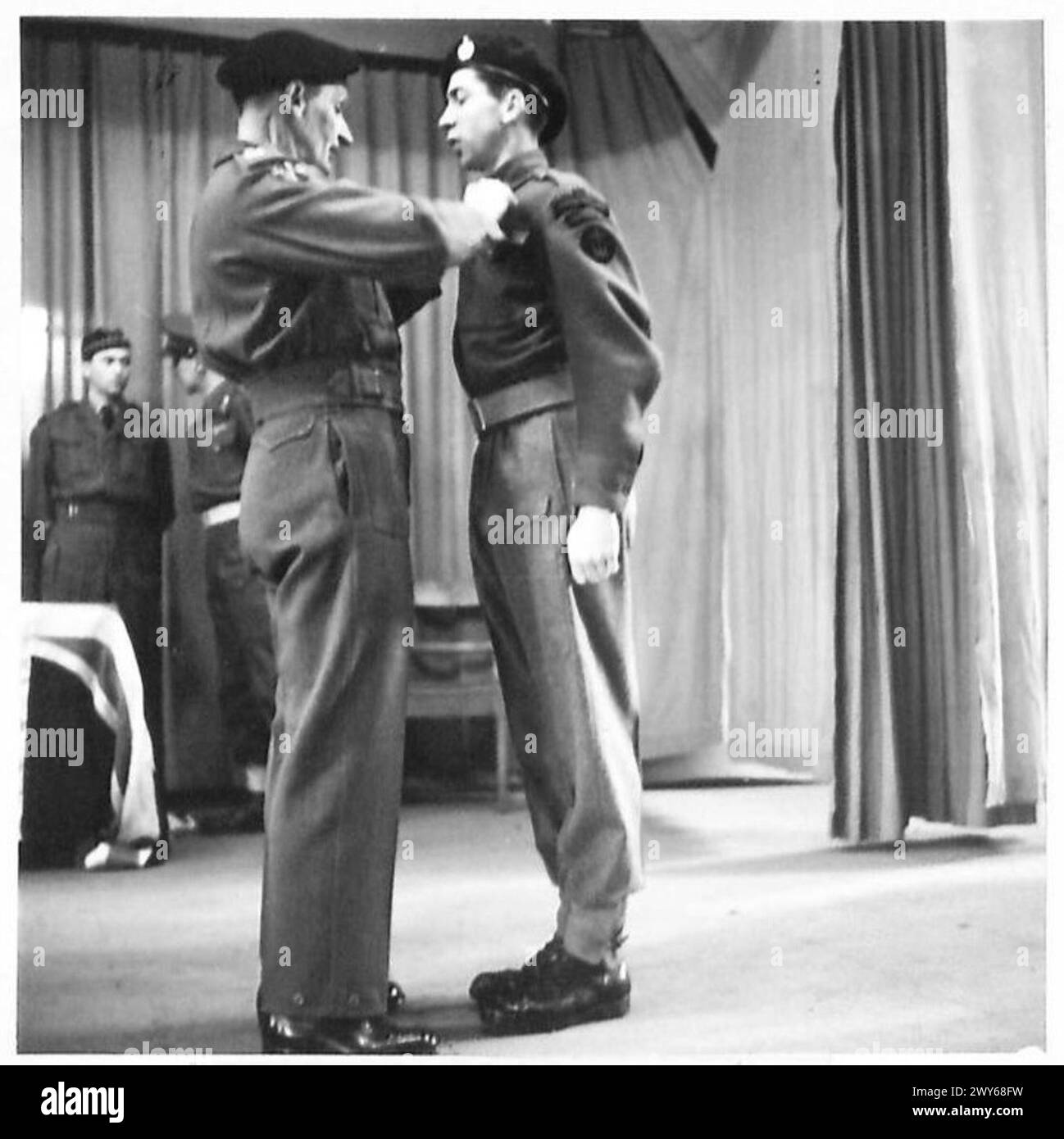 Marine Patrick of 45 RM CDO receives the Military Medal from Field ...