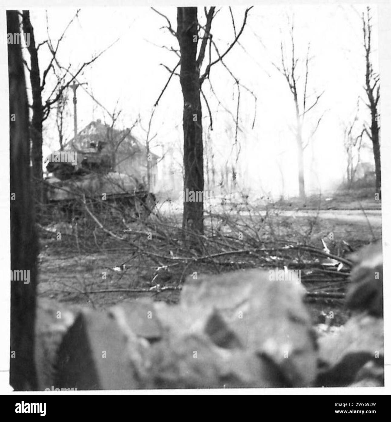 FIGHTING IN BOCHOLT - Tanks of the 4th Armoured Brigade are in action ...