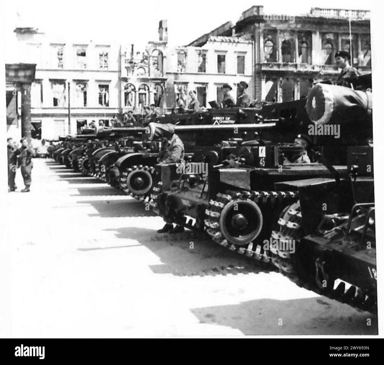 INVESTITURE OF RUSSIAN GENERALS BY FIELD MARSHAL MONTGOMERY - Tanks of ...