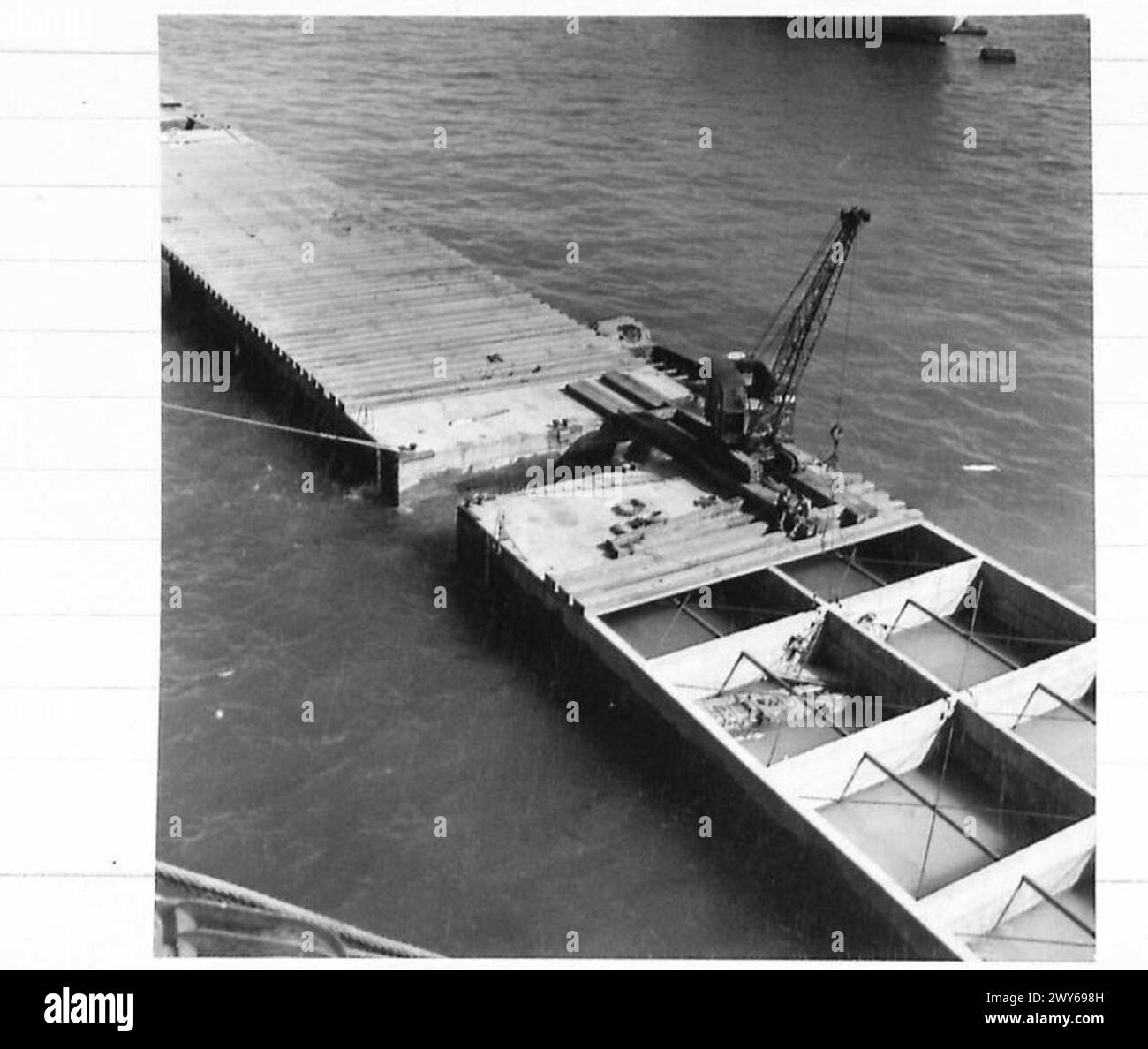 PHOTOGRAPHS OF PREFABRICATED PORT, ETC. - The dredger Leviathan at work ...