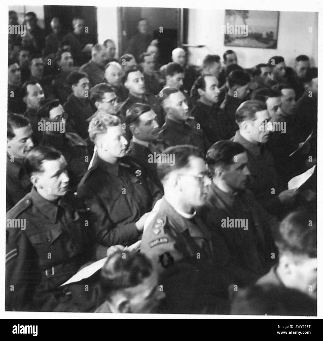 Field-Marshal Montgomery records his Christmas message as troops sing ...