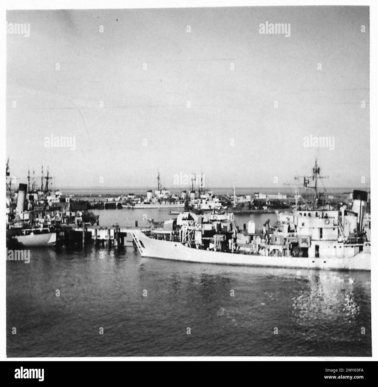 SURRENDER OF CUXHAVEN - Views of the docks at Cuxhaven. , British Army ...