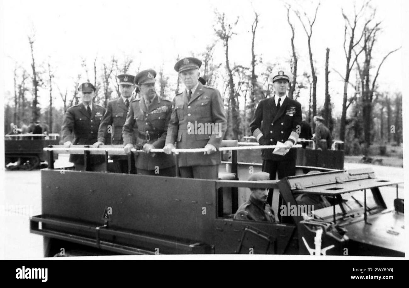 BRITISH VICTORY PARADE IN BERLIN - Left to right - General Arnold [U.S ...