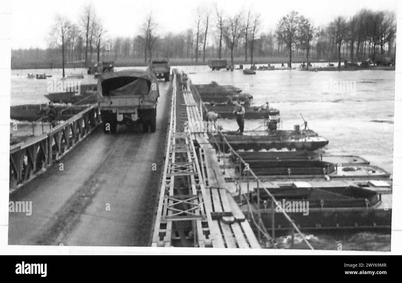 RIVER MEUSE IN FLOOD (BRIDGE AT BERG) - General view of the Bridge ...