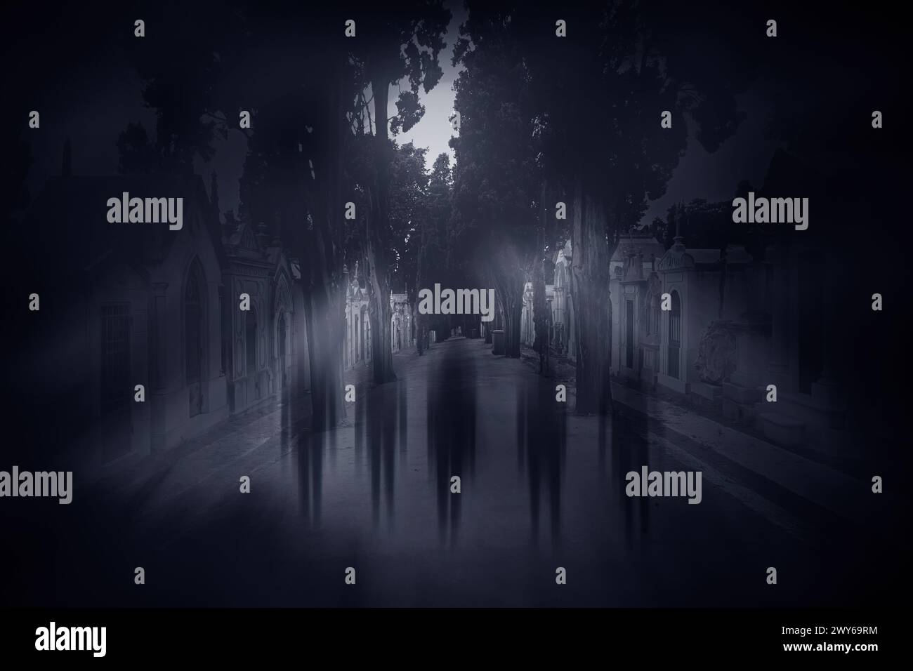 Ghosts on old cemetery hi-res stock photography and images - Alamy
